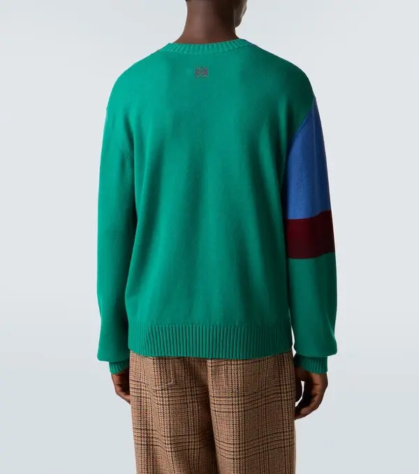 Loewe Albers Colorblocked Intarsia Wool Sweater - Multicoloured