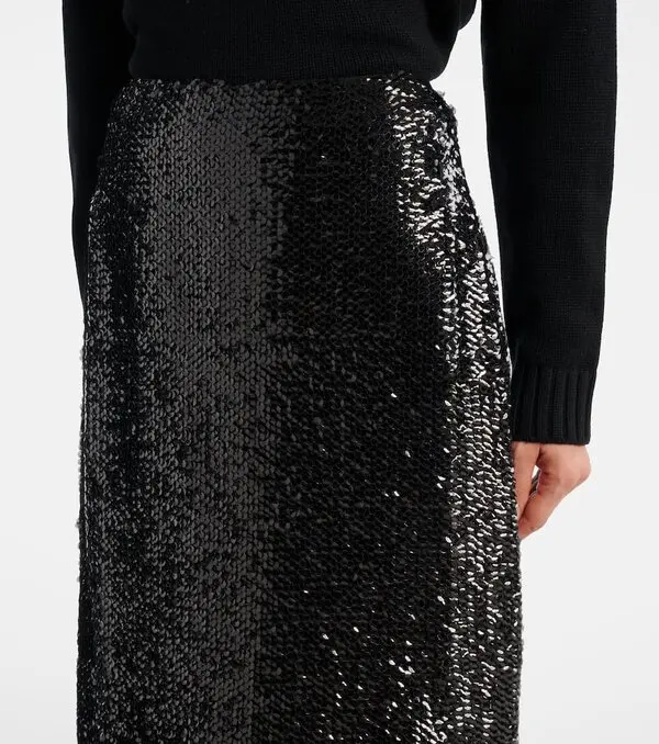 EMILIA WICKSTEAD Sequined Pencil Skirt