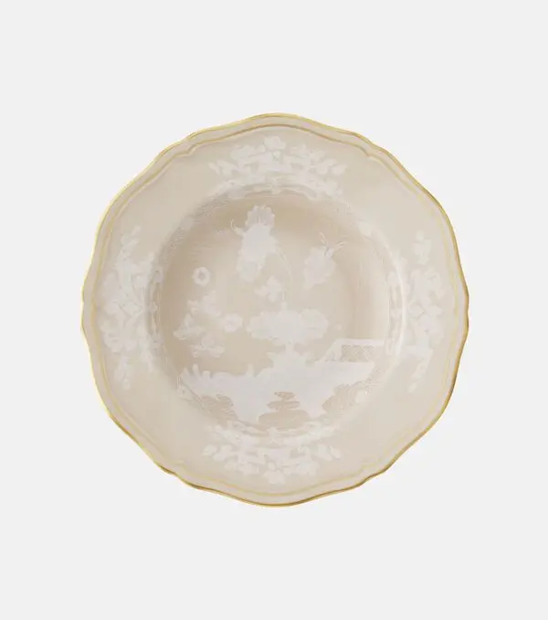 GINORI 1735 Oriente Italiano Porcelain Soup Plate - Beige