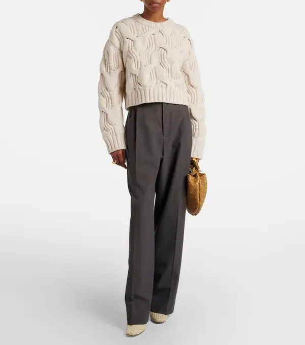 Bottega Veneta Oversized Wool Crewneck Sweater