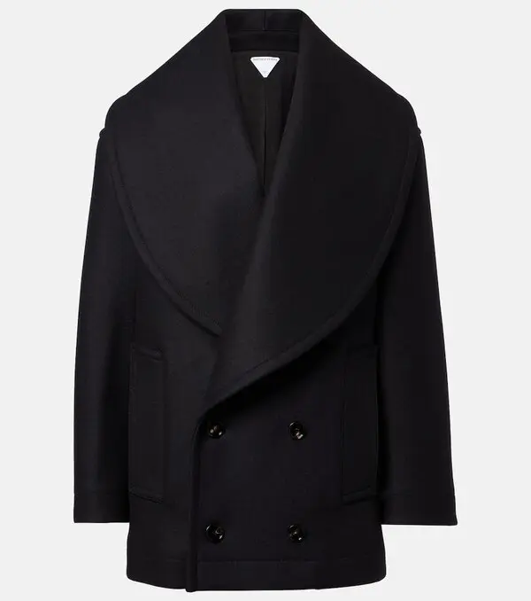 Bottega Veneta Double-breasted Wool Coat - Black