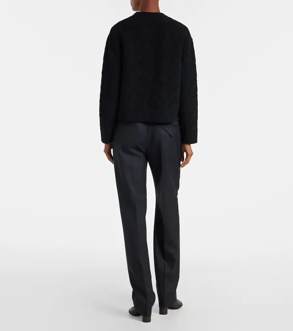 Bottega Veneta Intrecciato Wool-blend Crewneck Sweater