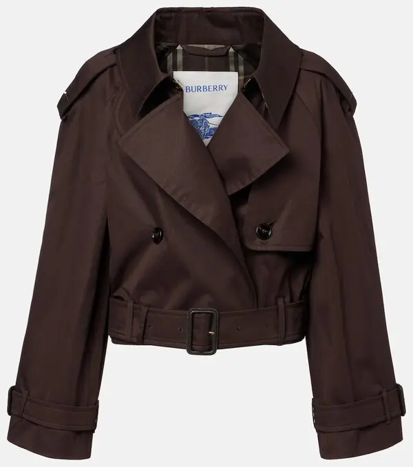 Burberry Cotton Gabardine Jacket - Brown