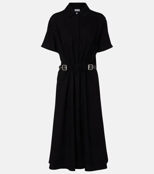 Loewe Belted Midi Dress - Black