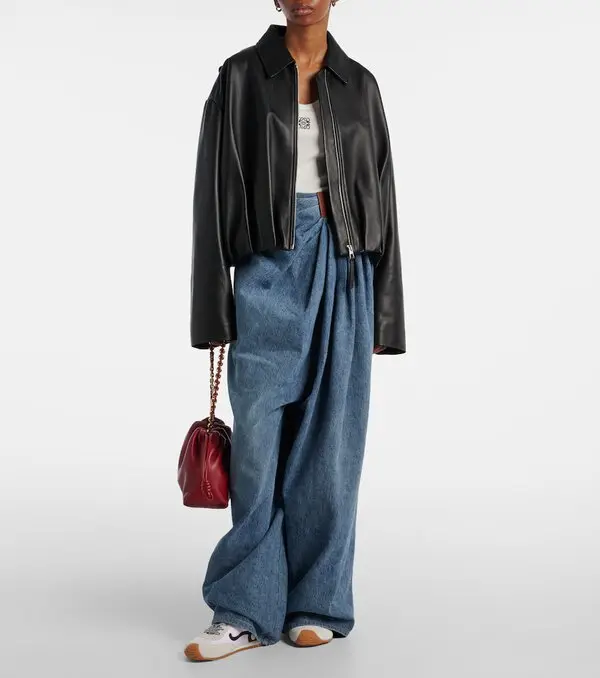 Loewe Draped Wide-leg Jeans