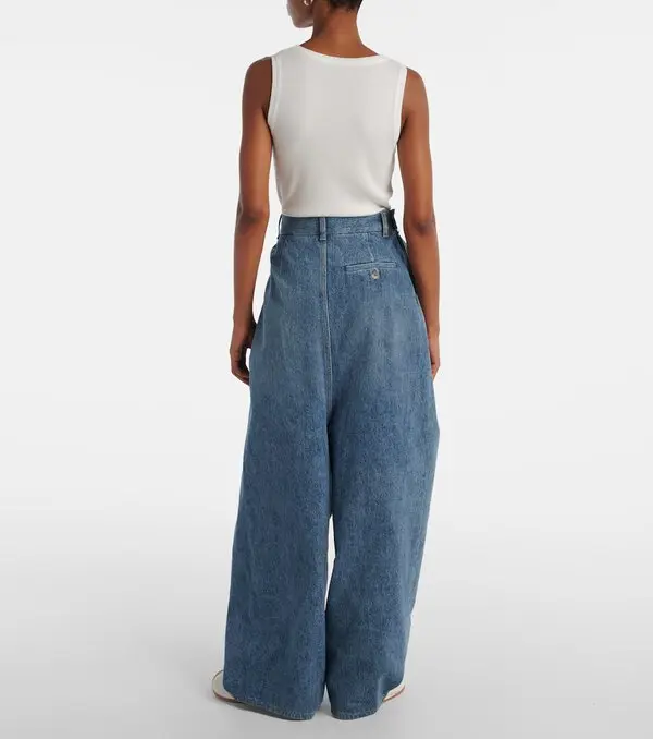 Loewe Draped Wide-leg Jeans