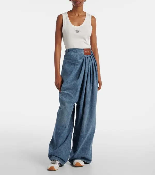 Loewe Draped Wide-leg Jeans