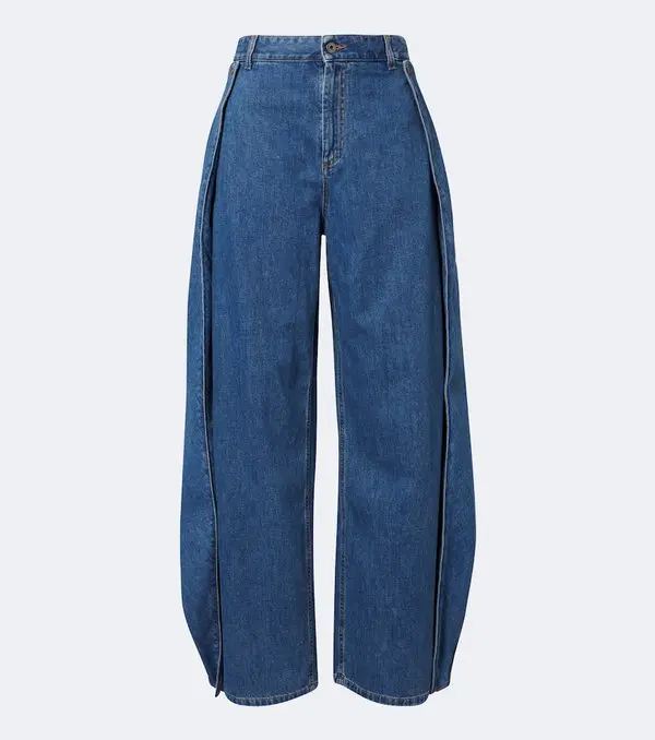 Loewe Draped Wide-leg Jeans - Blue