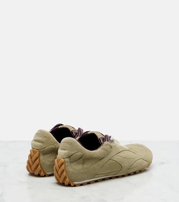 Bottega Veneta Orbit Flash Suede Sneakers - Green