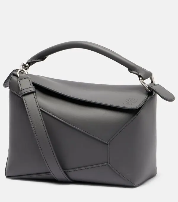 Loewe Puzzle Edge Small Leather Tote Bag - Grey