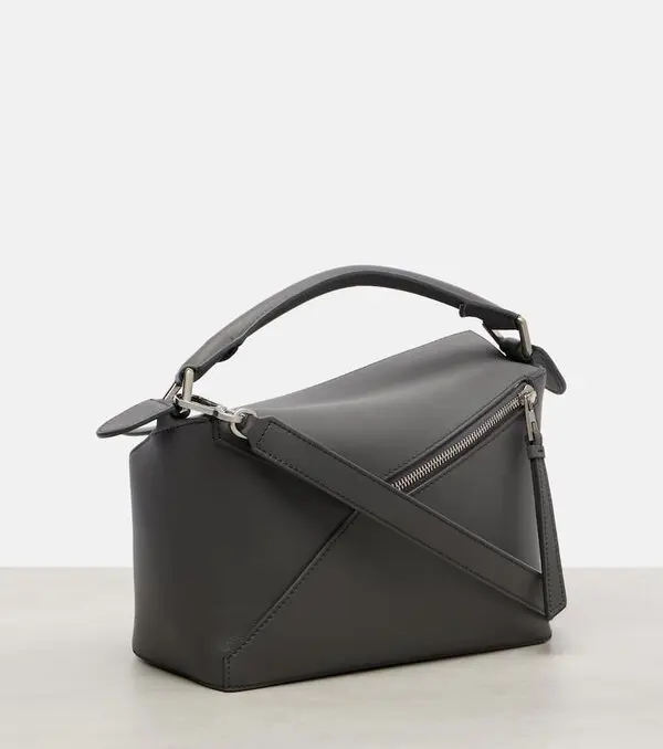 Loewe Puzzle Edge Small Leather Tote Bag - Grey