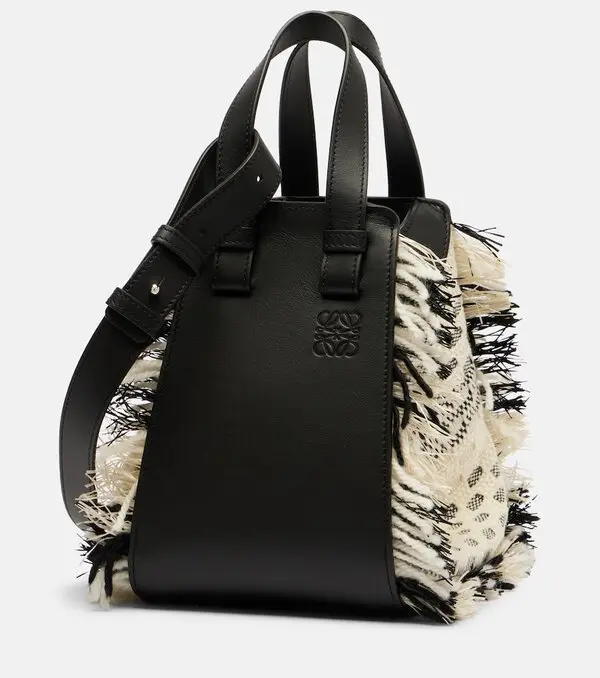 Loewe Hammock Compact Leather Top-handle Bag - Black