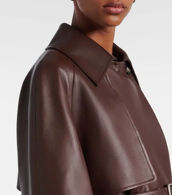 Loewe Balloon Leather Jacket - Brown