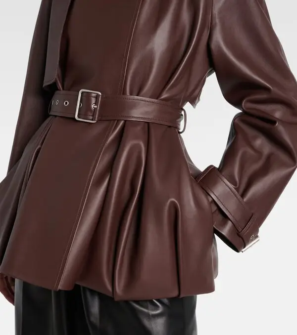 Loewe Balloon Leather Jacket - Brown
