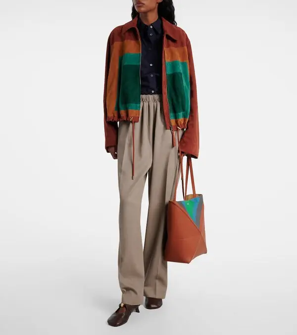 Loewe X Albers Puzzle Fold Medium Leather Tote Bag