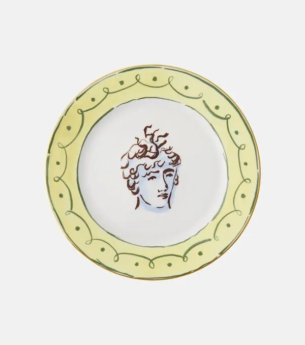 GINORI 1735 Il Viaggio Di Nettuno Porcelain Dinner Plate - Yellow