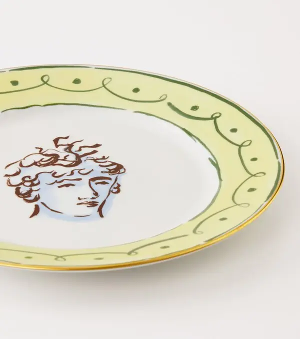 GINORI 1735 Il Viaggio Di Nettuno Porcelain Dinner Plate - Yellow