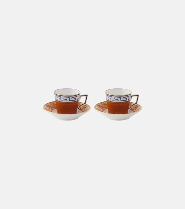 GINORI 1735 X Luke Edward Hall Il Viaggio Di Nettuno Set Of 2 Espresso Cups - White