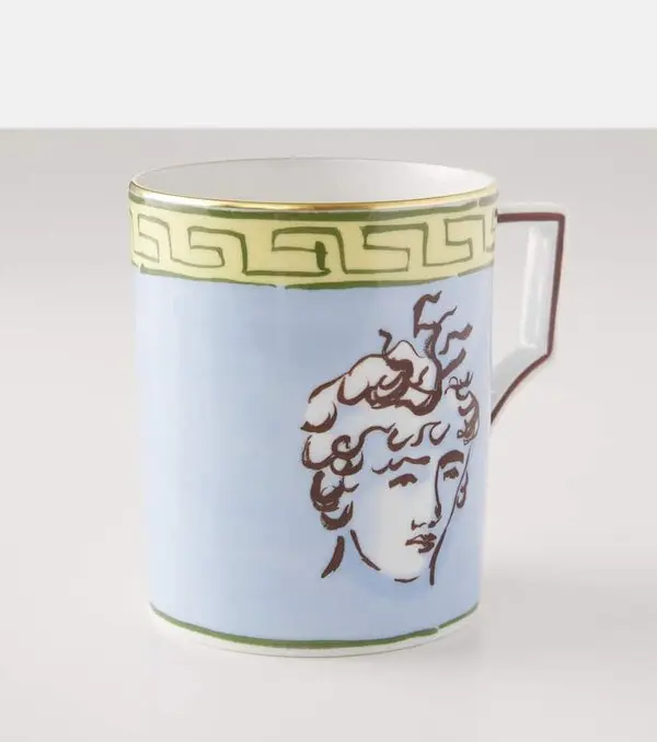 GINORI 1735 X Luke Edward Hall Il Viaggio Di Nettuno Porcelain Mug - Blue