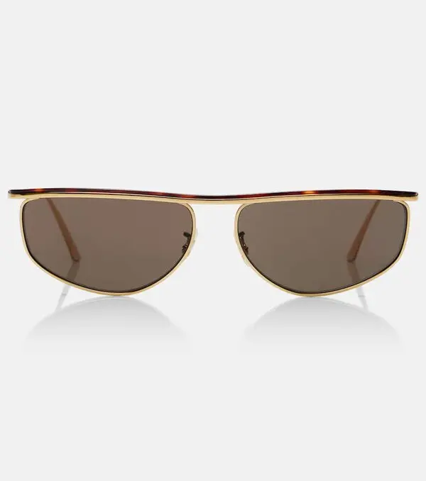 Khaite X Oliver Peoples 1986c Flat-top Sunglasses - Brown