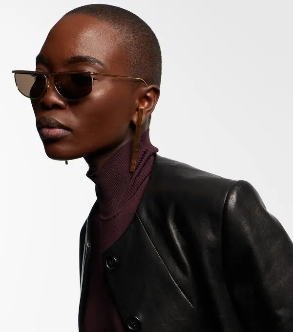 Khaite X Oliver Peoples 1986c Flat-top Sunglasses - Brown