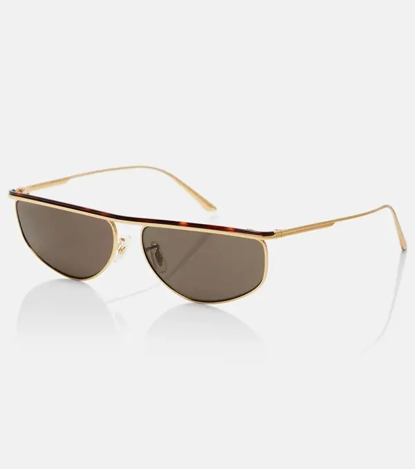 Khaite X Oliver Peoples 1986c Flat-top Sunglasses - Brown