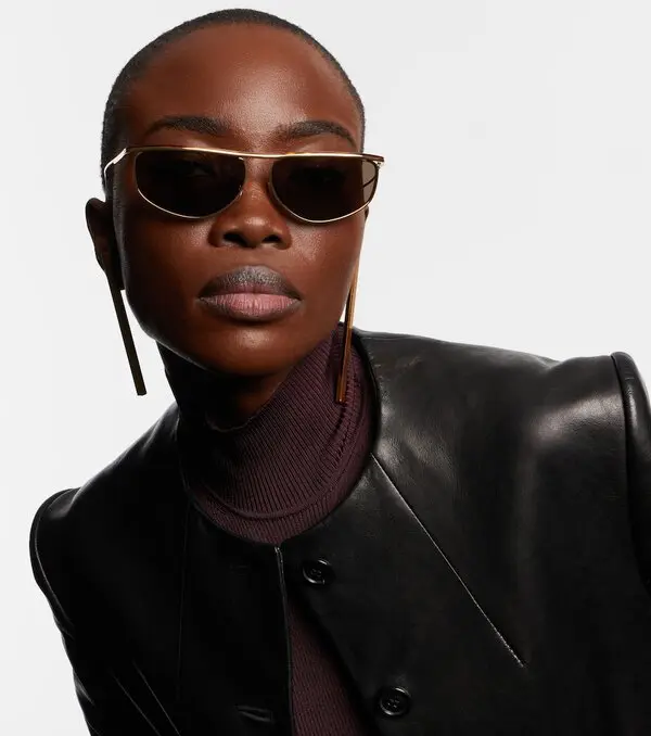 Khaite X Oliver Peoples 1986c Flat-top Sunglasses - Brown