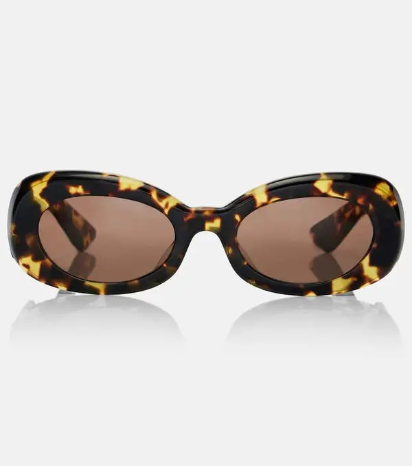 Khaite X Oliver Peoples 1992c Oval Sunglasses - Brown