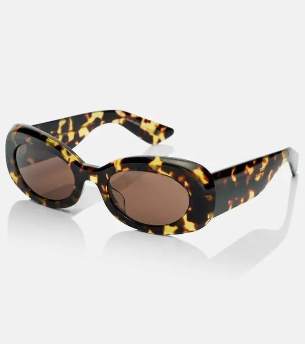 Khaite X Oliver Peoples 1992c Oval Sunglasses - Brown