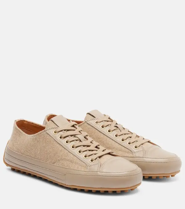 TOD'S Gommino Leather Sneakers - Beige
