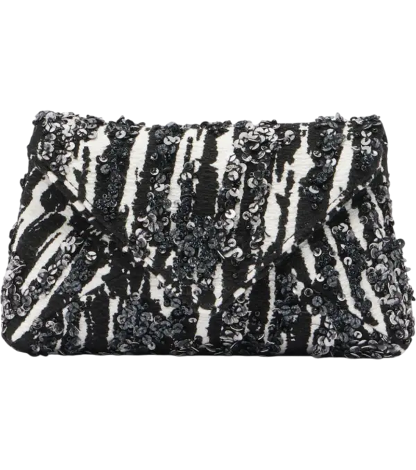 Dries Van Noten Sequined Jacquard Clutch