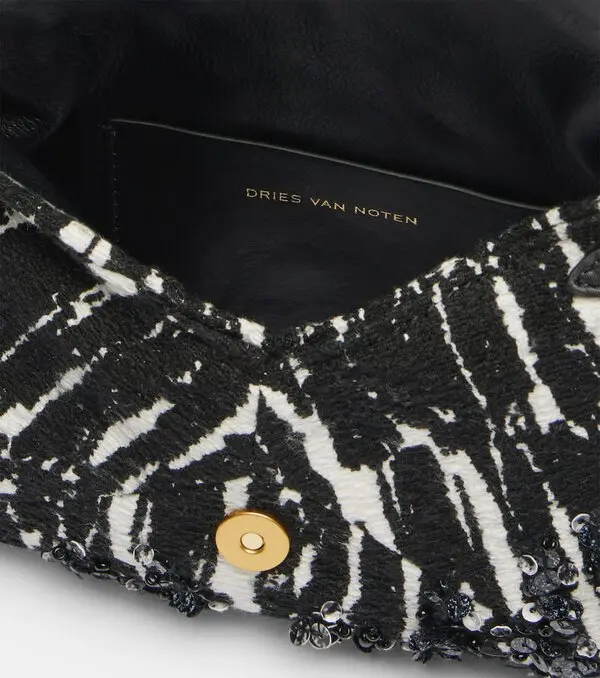 Dries Van Noten Sequined Jacquard Clutch