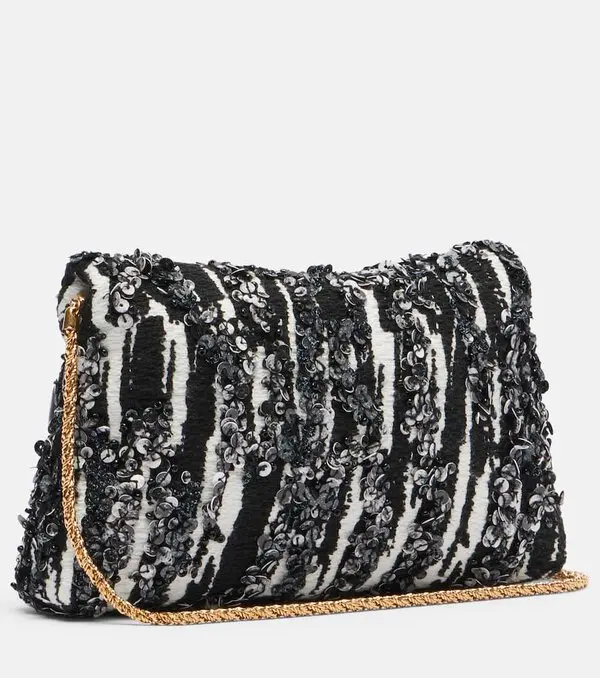 Dries Van Noten Sequined Jacquard Clutch