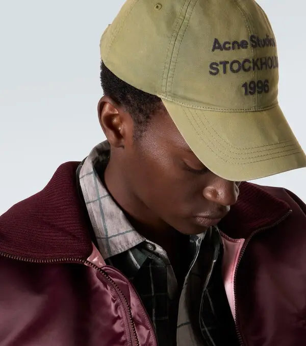 Acne Studios Logo Cotton Twill Baseball Cap