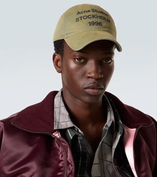 Acne Studios Logo Cotton Twill Baseball Cap