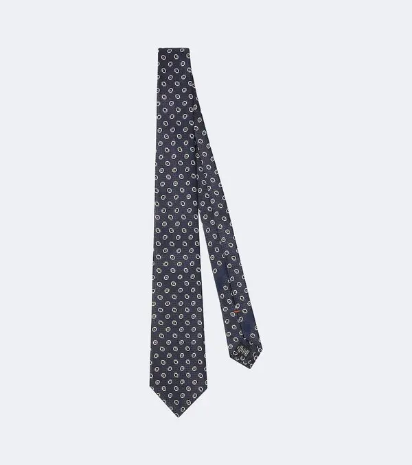 Zegna Silk Jacquard Necktie - Blue