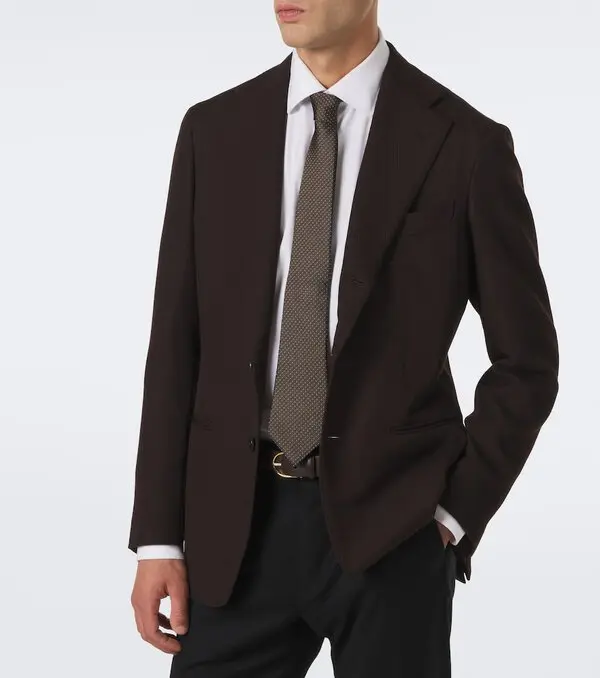 Zegna Silk Jacquard Tie - Green