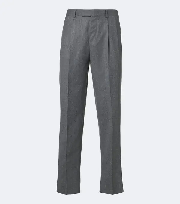 Zegna Wool Flannel Straight-leg Pants