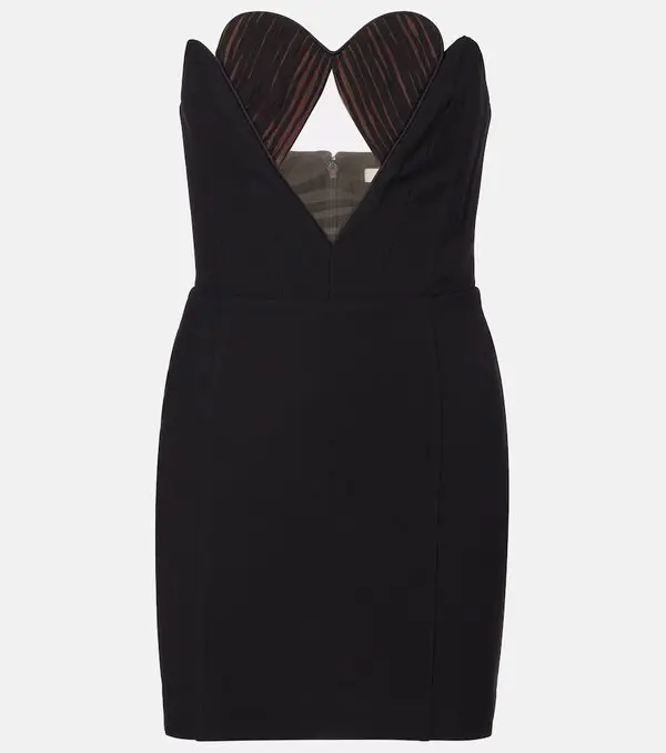 NENSI DOJAKA Cutout Strapless Mini Dress - Black