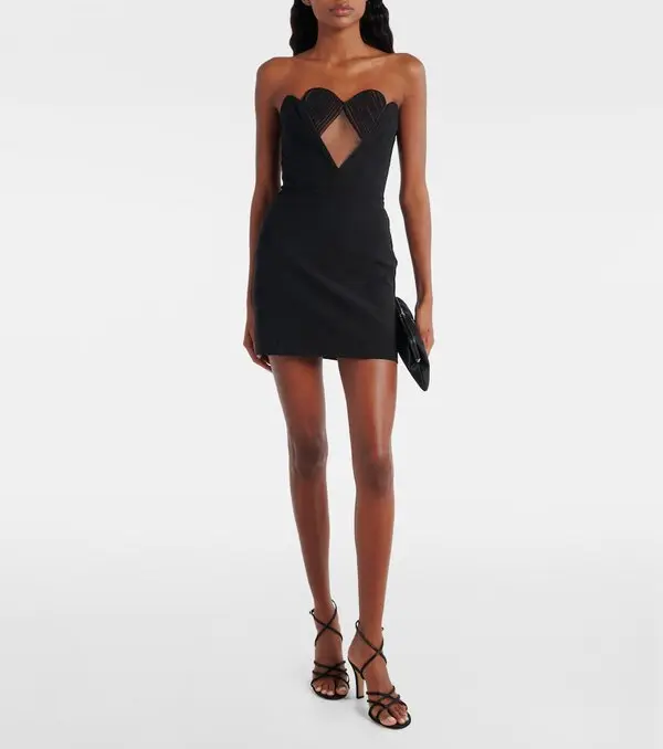 NENSI DOJAKA Strapless Cutout Minidress