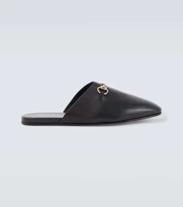 Gucci Horsebit Leather Mules