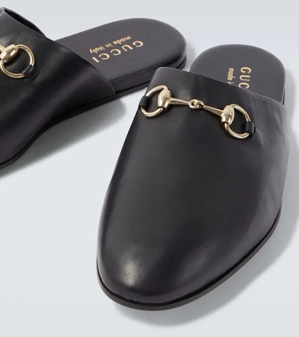 Gucci Horsebit Leather Mules