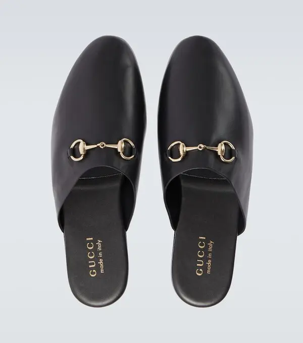 Gucci Horsebit Leather Mules