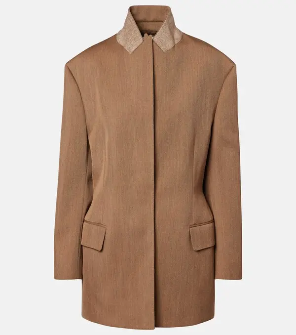 FFORME Malina Virgin Wool Blazer - Beige