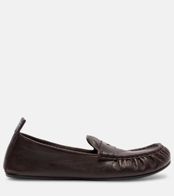 Acne Studios Leather Penny Loafers - Brown