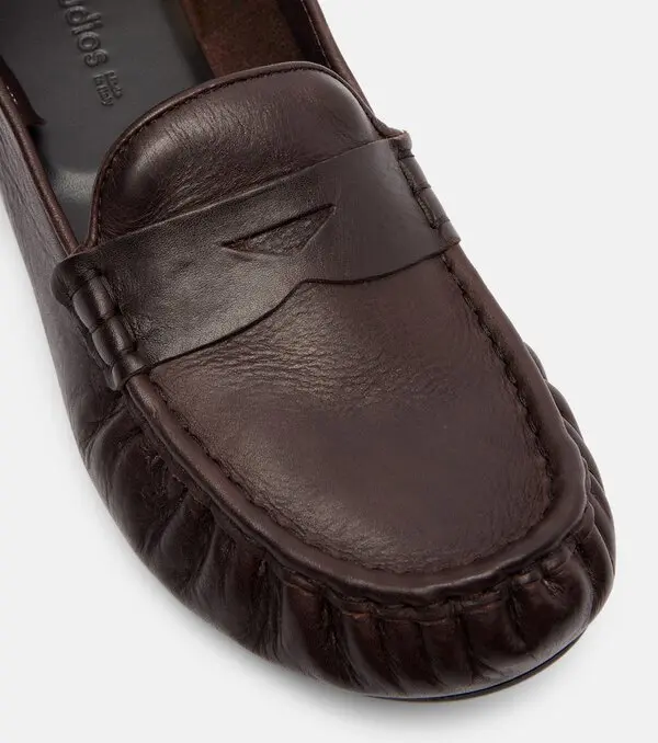 Acne Studios Leather Penny Loafers - Brown