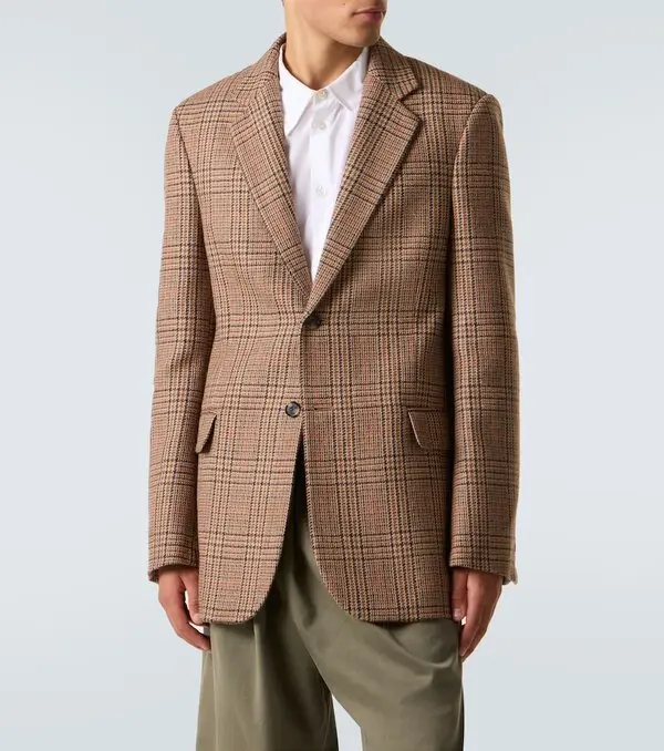 Loewe Prince Of Wales Check Wool Blazer
