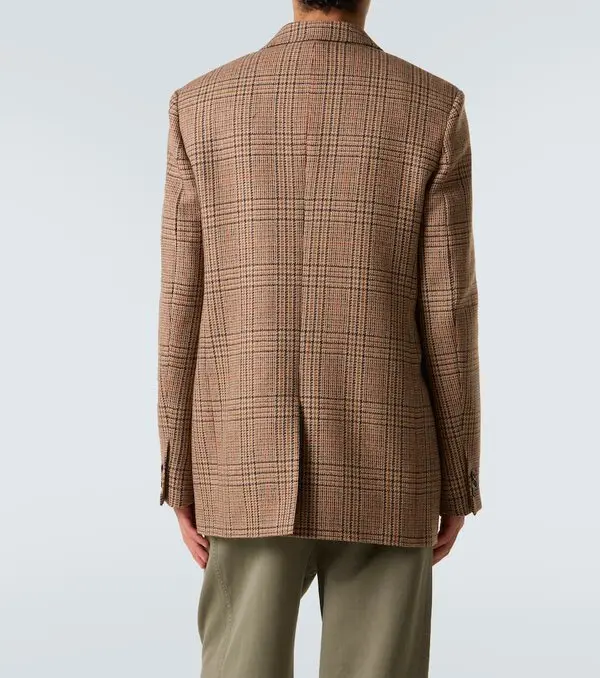 Loewe Prince Of Wales Check Wool Blazer