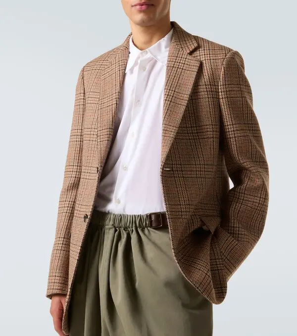 Loewe Prince Of Wales Check Wool Blazer
