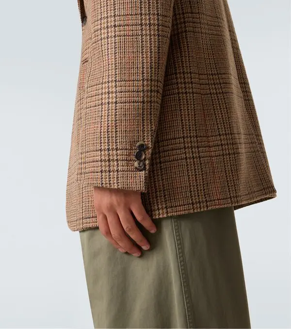 Loewe Prince Of Wales Check Wool Blazer